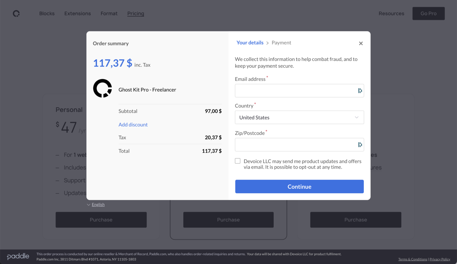 Purchasing Pro version - Ghost Kit