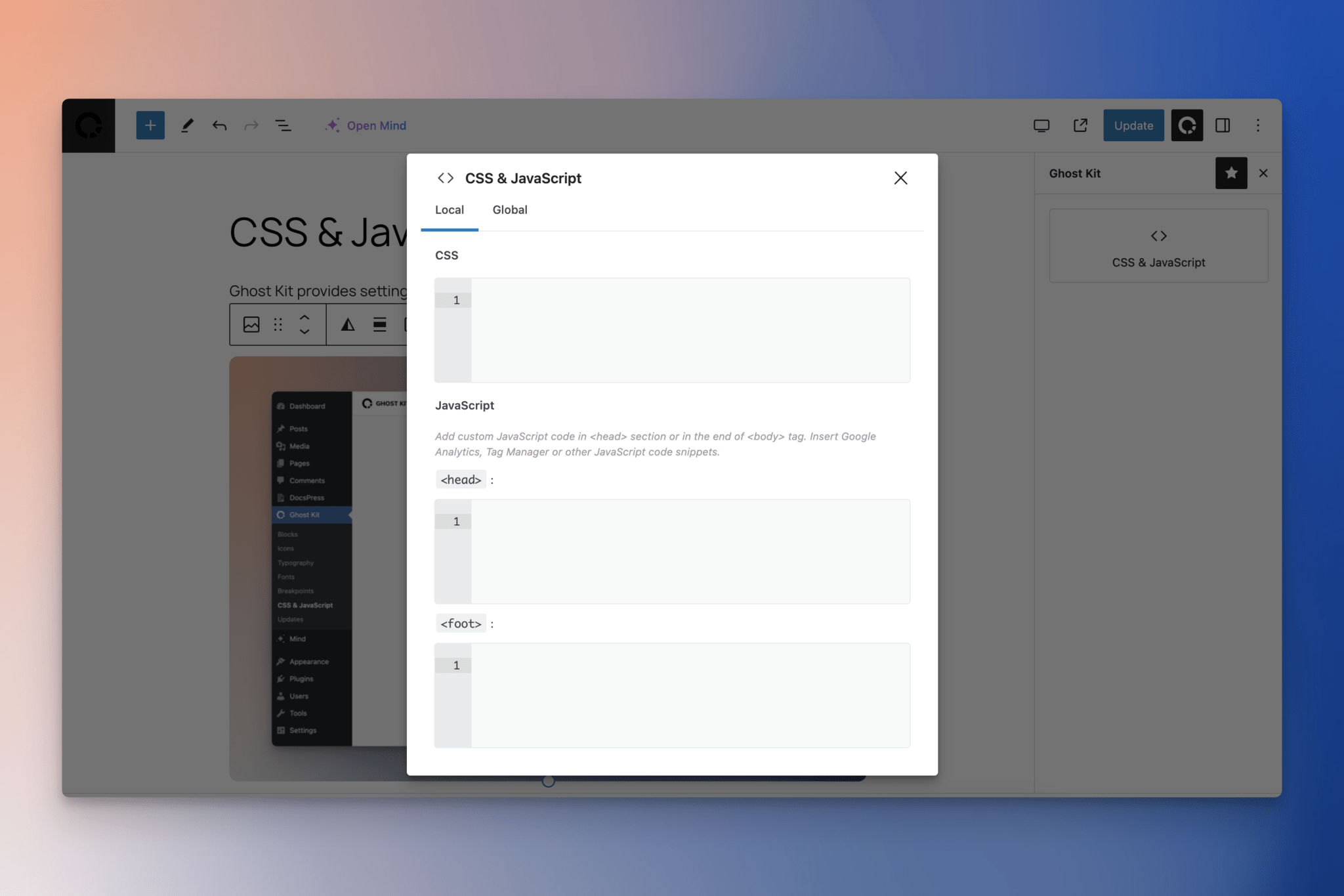 CSS & JavaScript - Ghost Kit