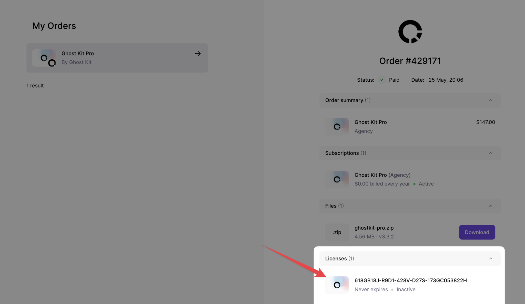 Installing Pro version - Ghost Kit